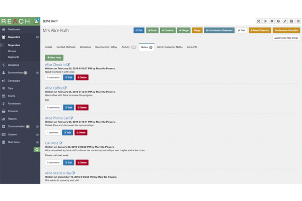 Donor Management - REACH®