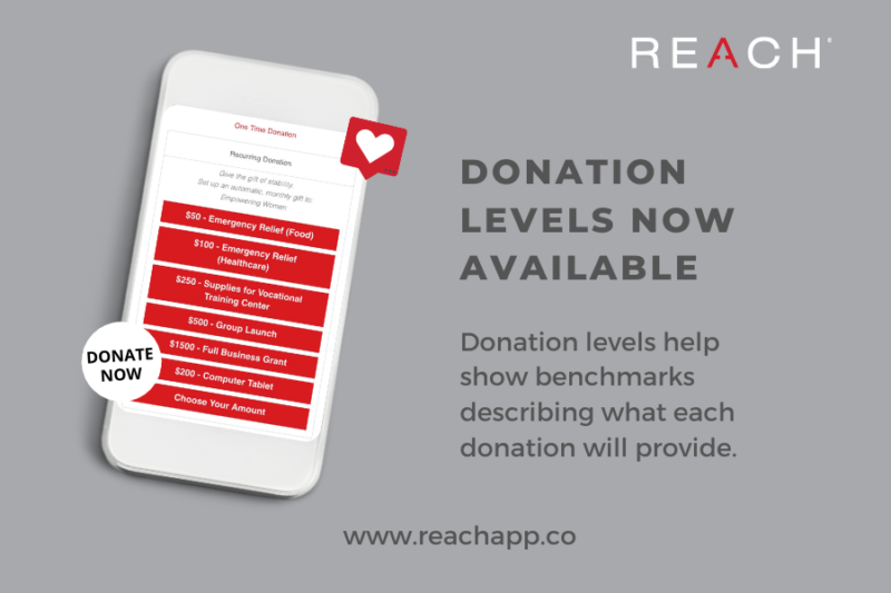 Donation Levels Available - REACH®