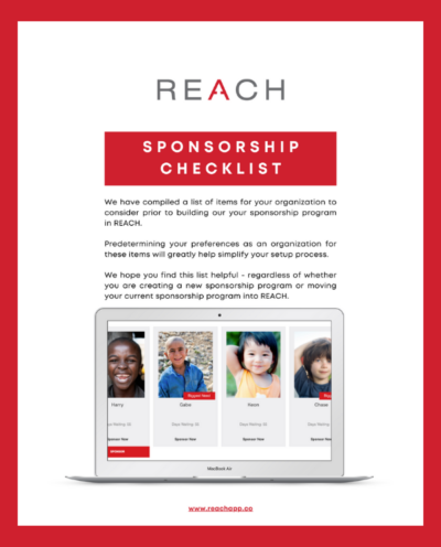 Child Sponsorship Software - Child Sponsorship Management - REACH®