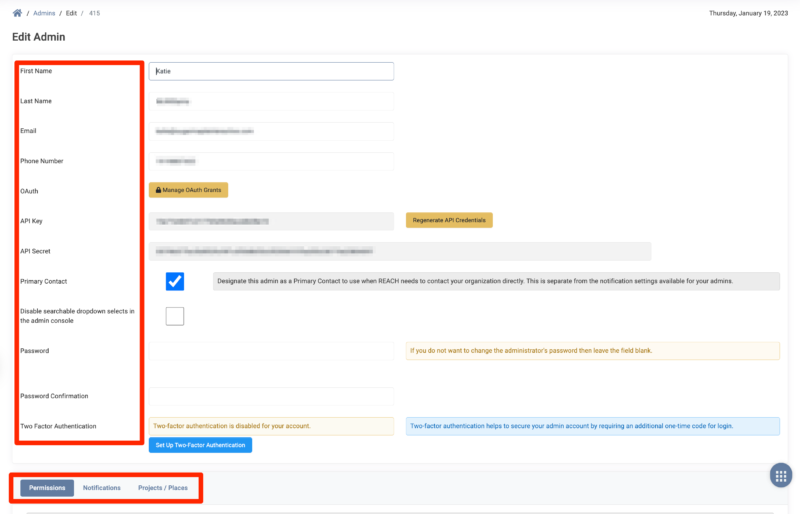 Admin Users - REACH®
