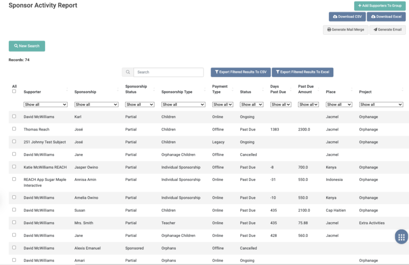 Child Sponsorship Software - Child Sponsorship Management - REACH®