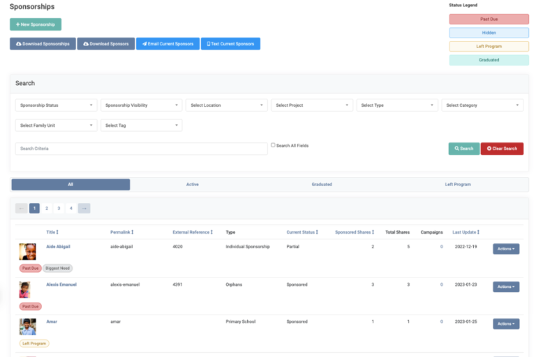 Child Sponsorship Software - Child Sponsorship Management - REACH®