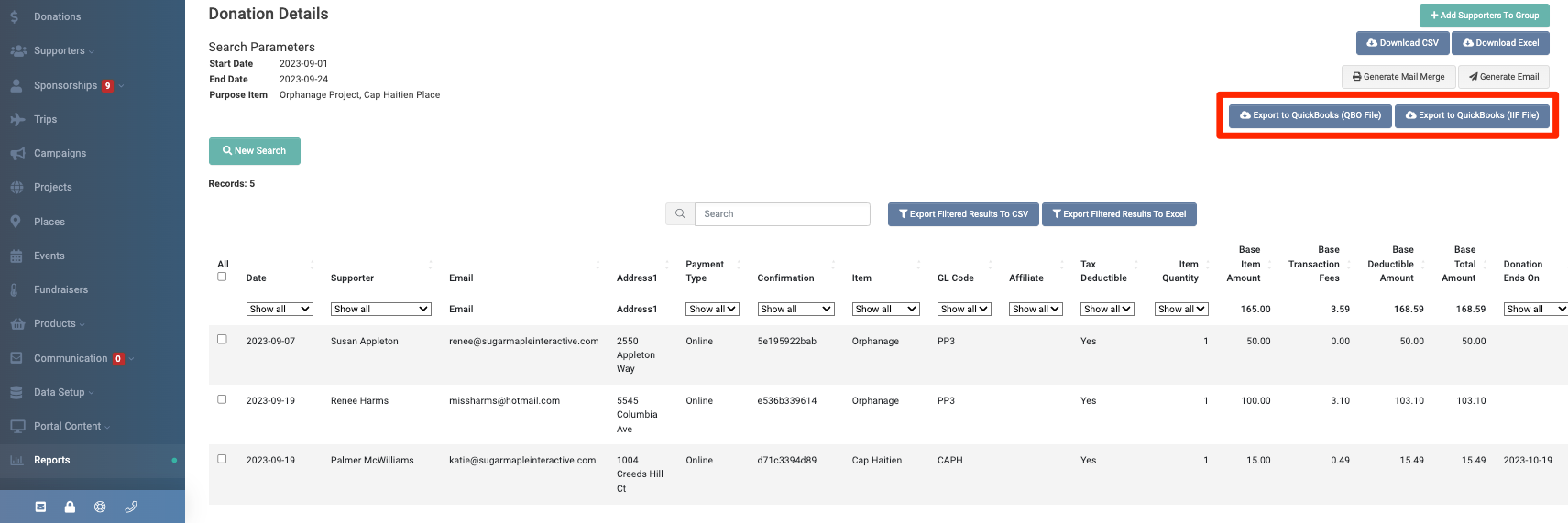 QuickBooks Export File - REACH®