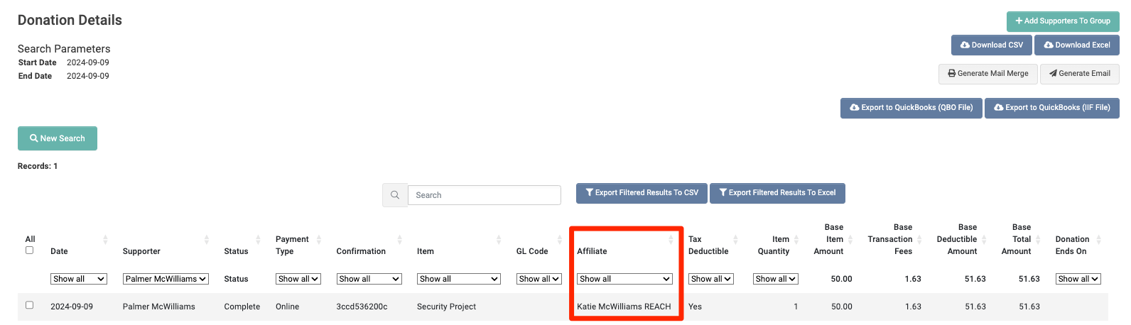 Affiliate Codes - REACH®