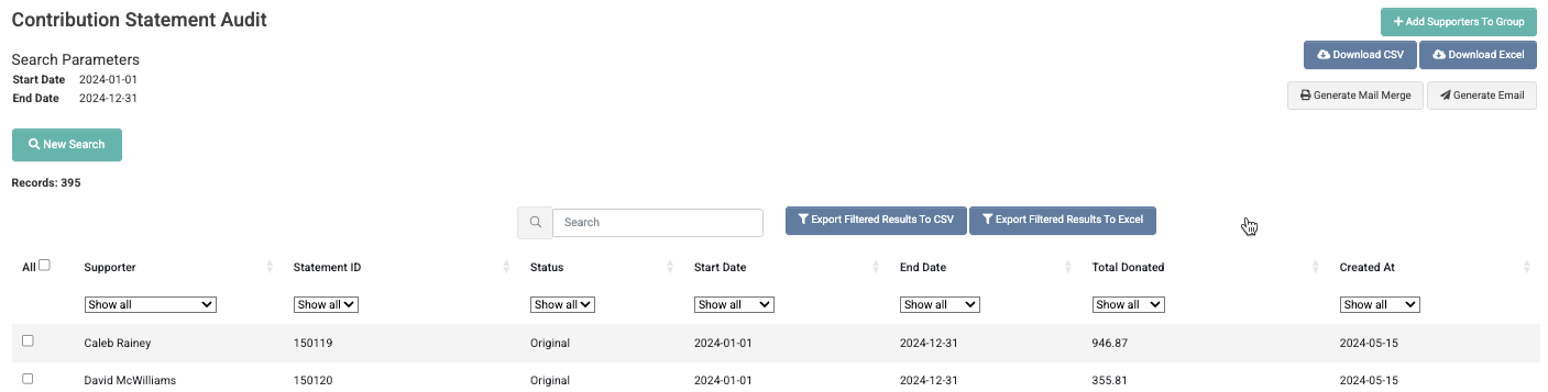 Contribution Statement Audit Report - REACH®
